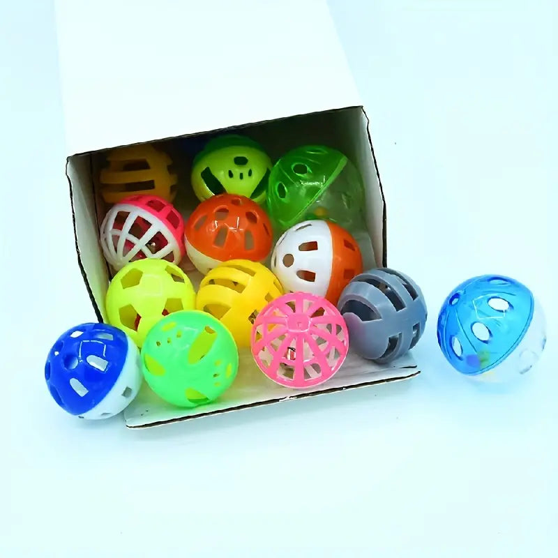 Fun and Interactive Plastic Cat Toy Balls with Bell | Dahlia Pets