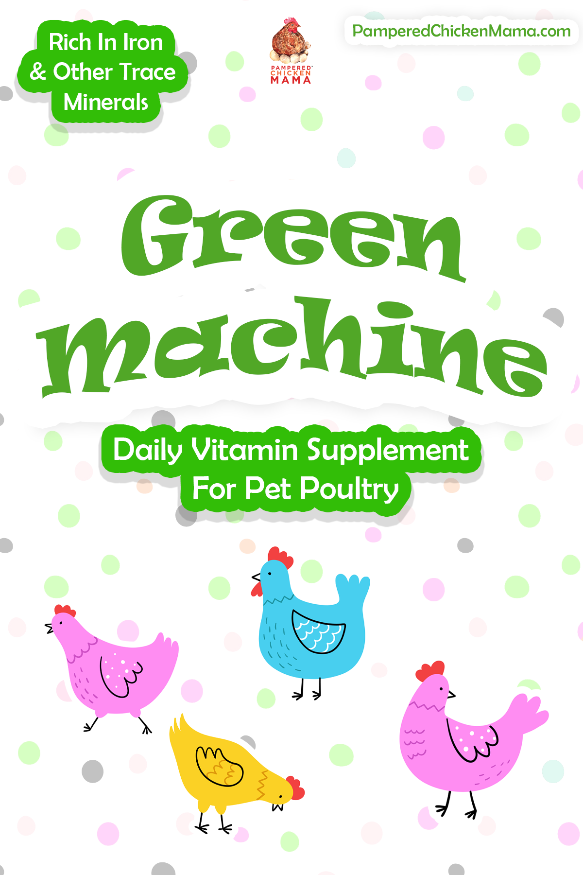 Green Machine: Daily Vitamin Supplement for Pet Poultry | Dahlia Pets