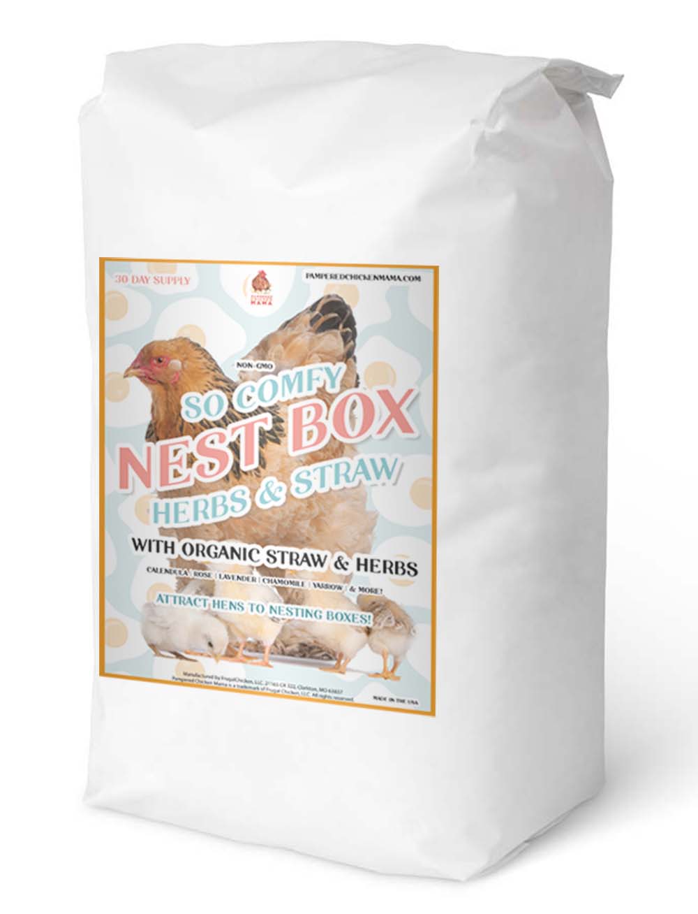 So Comfy Nesting Box Herbs & Straw - Mixture of Sterilized Organic Str ...